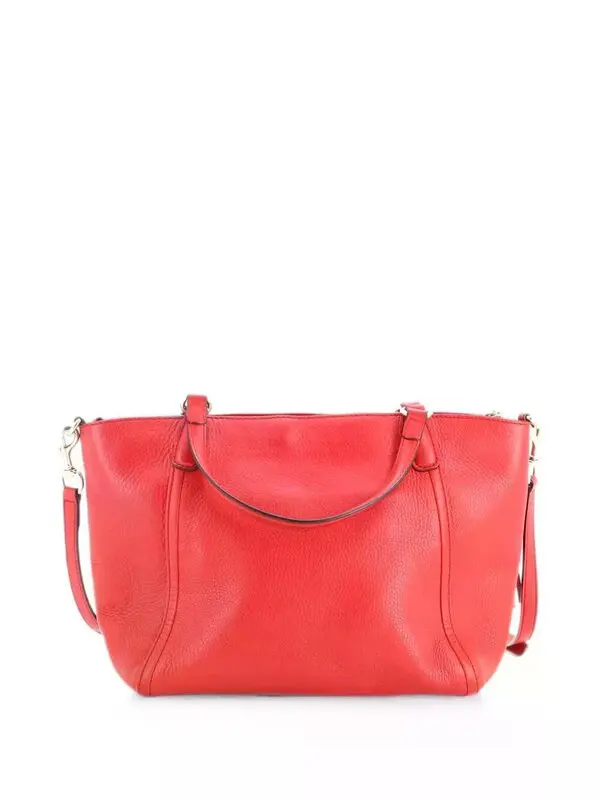 Gucci Soho Convertible Top Handle Bag Leather Small Satchel - Red