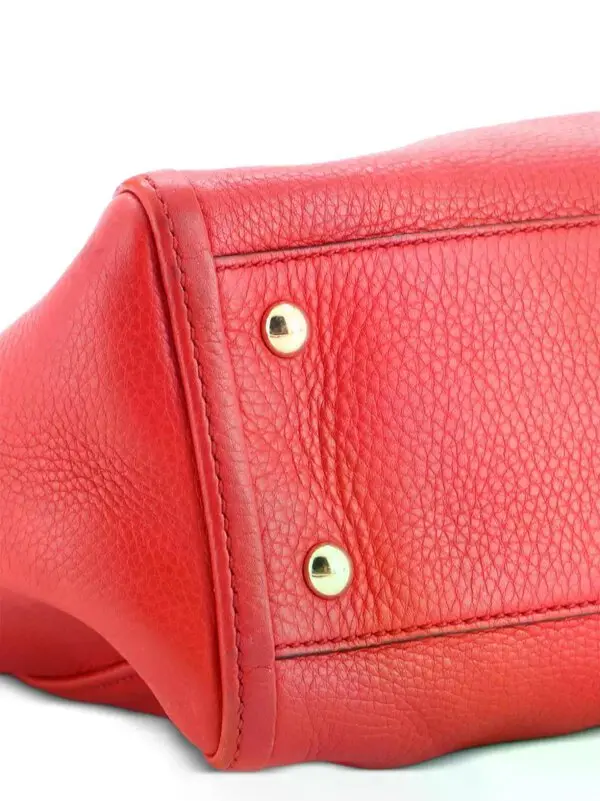 Gucci Soho Convertible Top Handle Bag Leather Small Satchel - Red