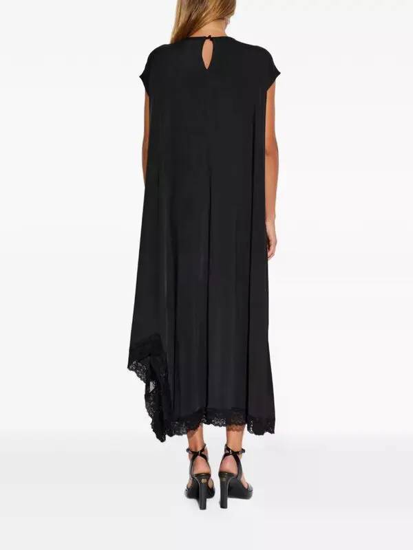 Vetements Lace-trim Asymmetric Midi Dress