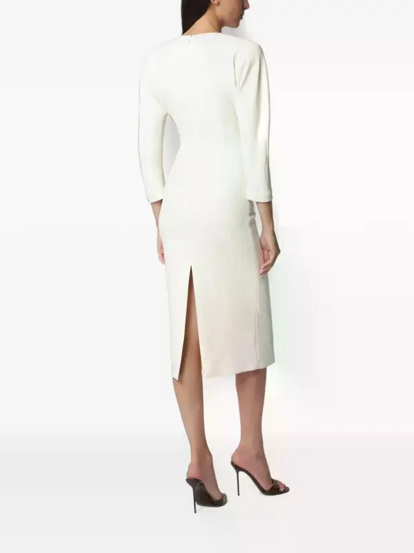 Andamane Amanda Rounded-shoulder Midi Dress - White