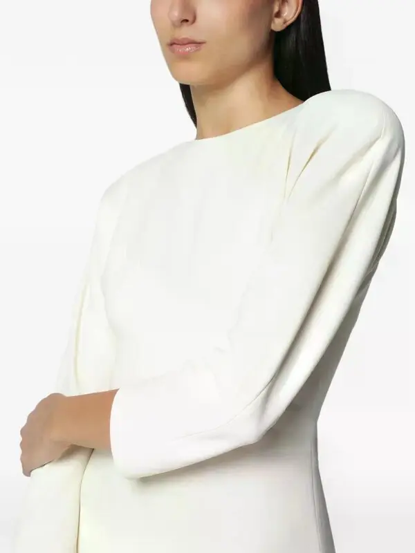 Andamane Amanda Rounded-shoulder Midi Dress - White