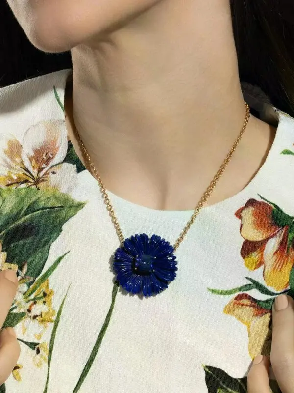 Irene Neuwirth Lapis Lazuli And Tanzanite Flower Necklace