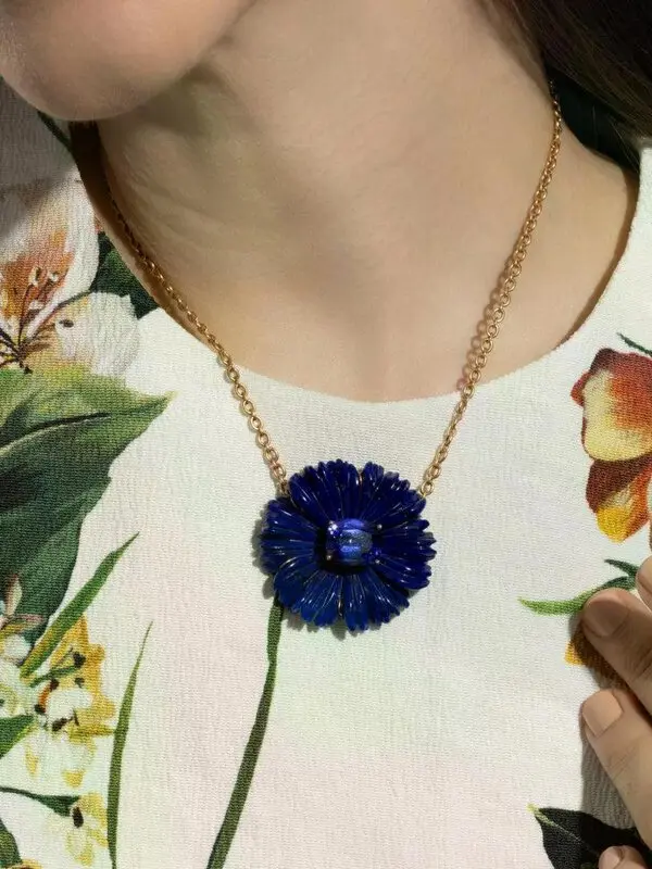 Irene Neuwirth Lapis Lazuli And Tanzanite Flower Necklace