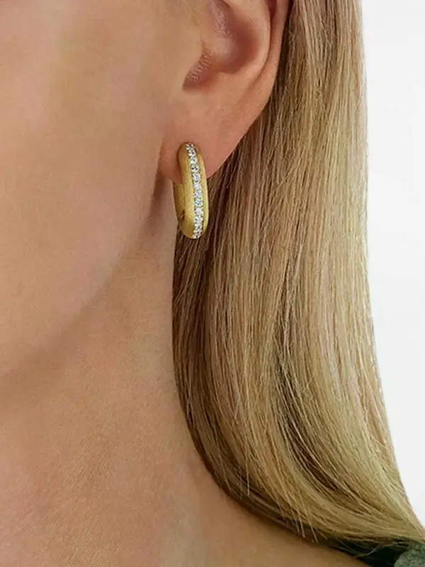 NANIS Libera Diamond Huggie Earrings - Gold