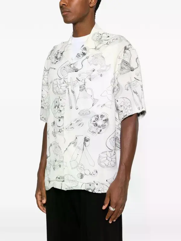 Jacquemus Illustrative-print Short-sleeve Shirt