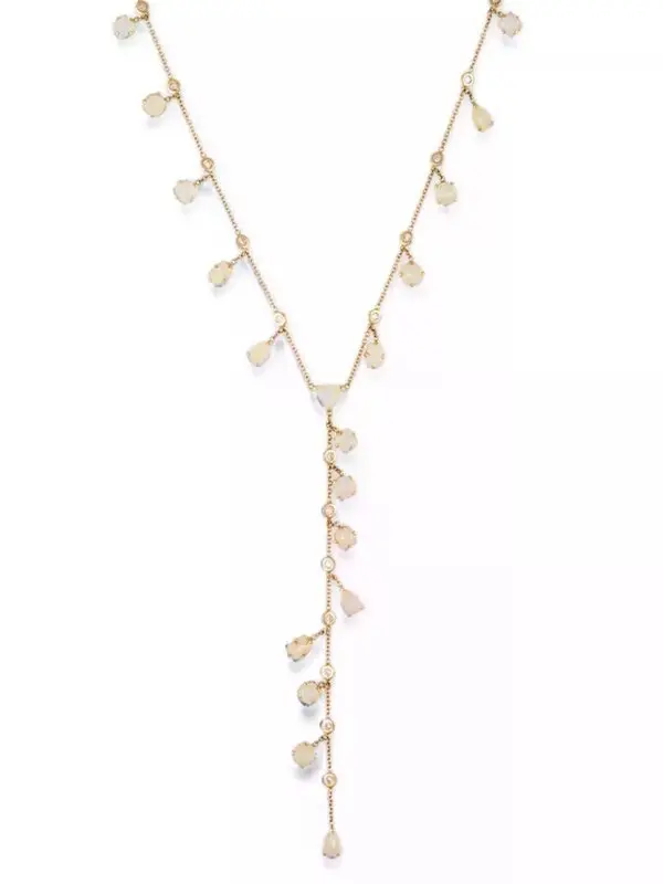 Jacquie Aiche Opal And Diamond Shaker Y Necklace
