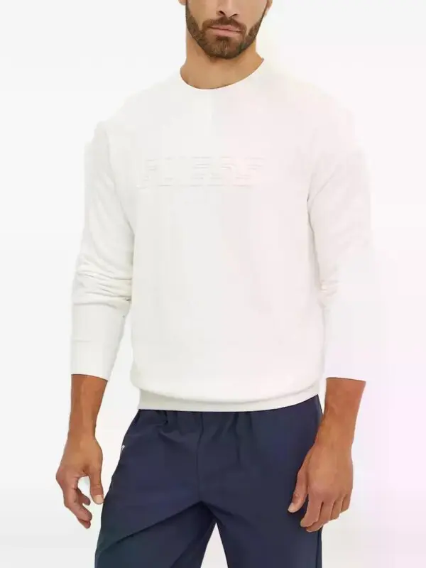 Guess Logo-embossed Raglan-sleeve Sweater