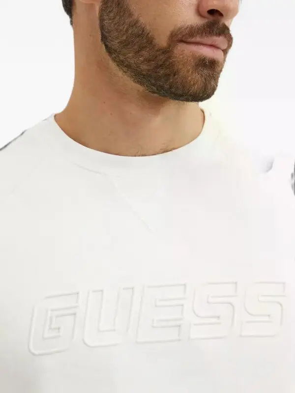Guess Logo-embossed Raglan-sleeve Sweater