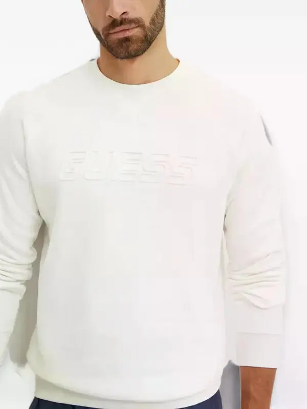 Guess Logo-embossed Raglan-sleeve Sweater