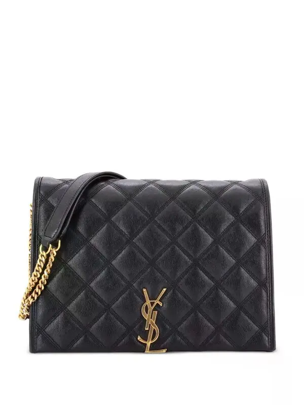 Saint Laurent Becky Quilted Leather Small Shoulder Bag - Black