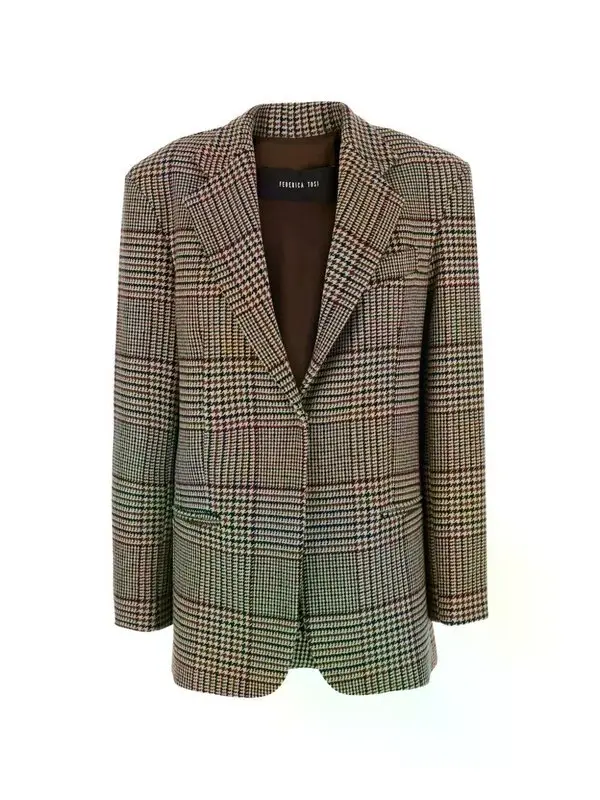 Federica Tosi Check-pattern Single-breasted Blazer