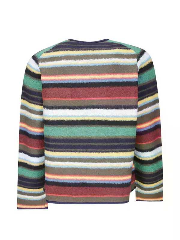 Sacai Striped Wool-blend Sweater