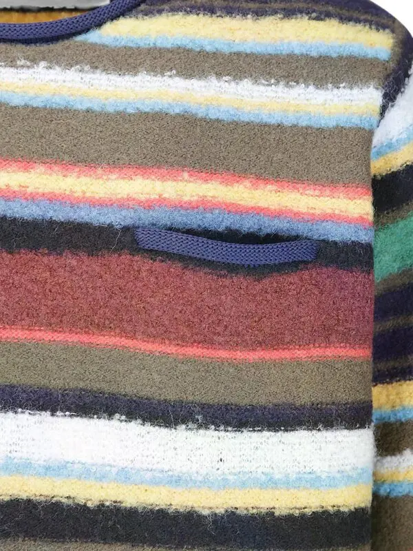 Sacai Striped Wool-blend Sweater