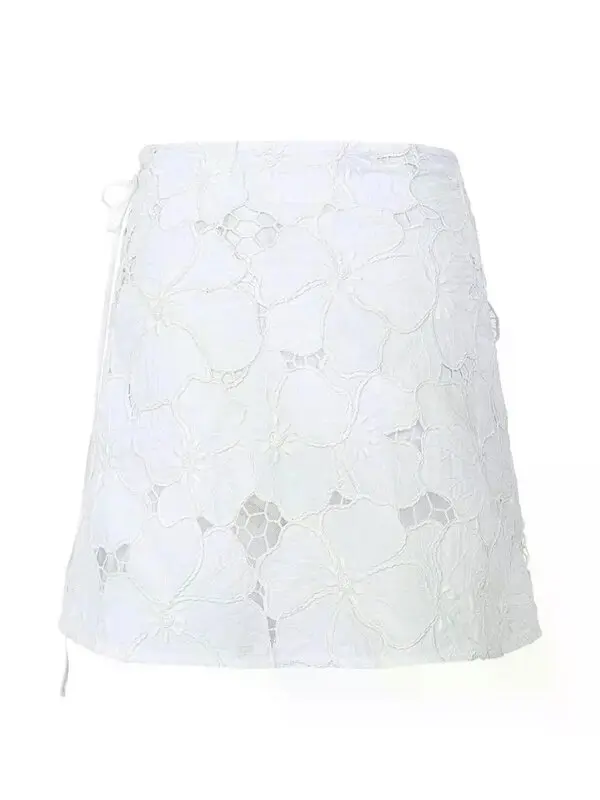 Agua Bendita Danina Floral-appliqué Wrap Skirt