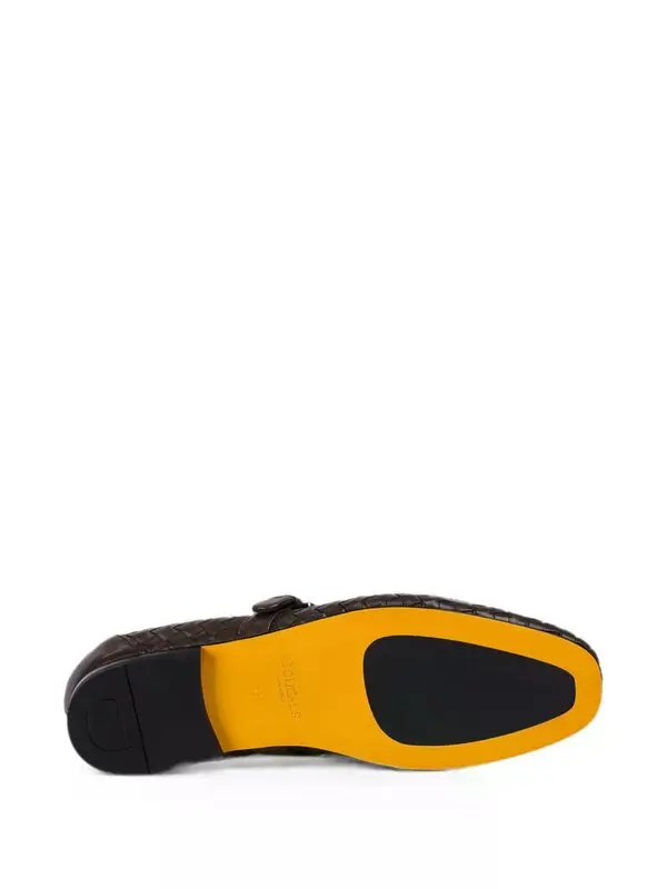 DOUCAL'S Interwoven Leather Ballet Flats
