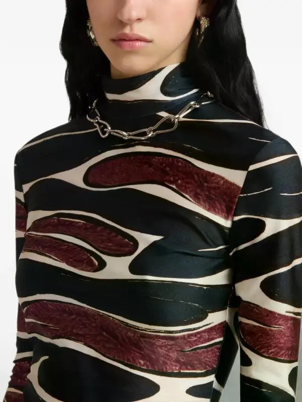 Marni Crimson Flow Turtle-neck T-shirt