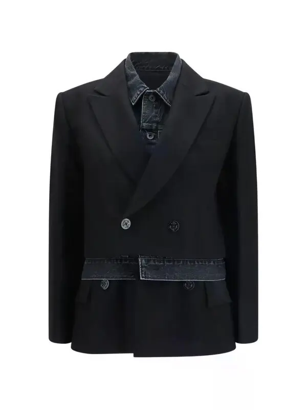 Sacai Denim-panel Blazer