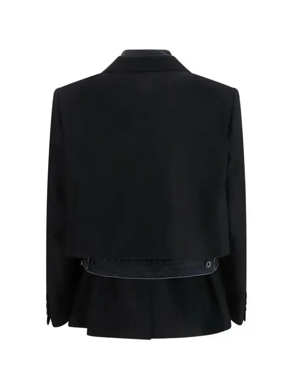 Sacai Denim-panel Blazer