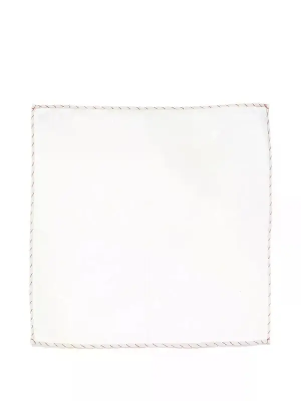 Eleventy Contrast-stitch Pocket Square