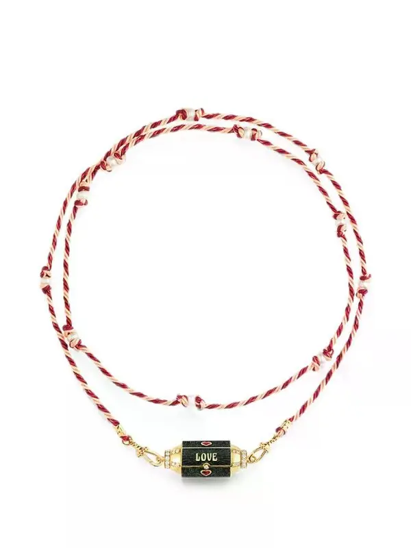MARIE LICHTENBERG Love Is Blind Diamond And Ruby Necklace - Gold