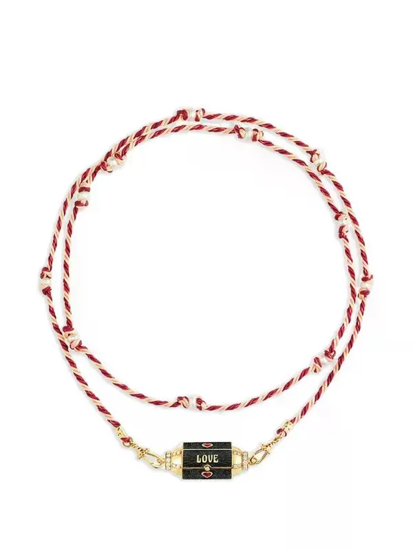 MARIE LICHTENBERG Love Is Blind Diamond And Ruby Necklace - Gold
