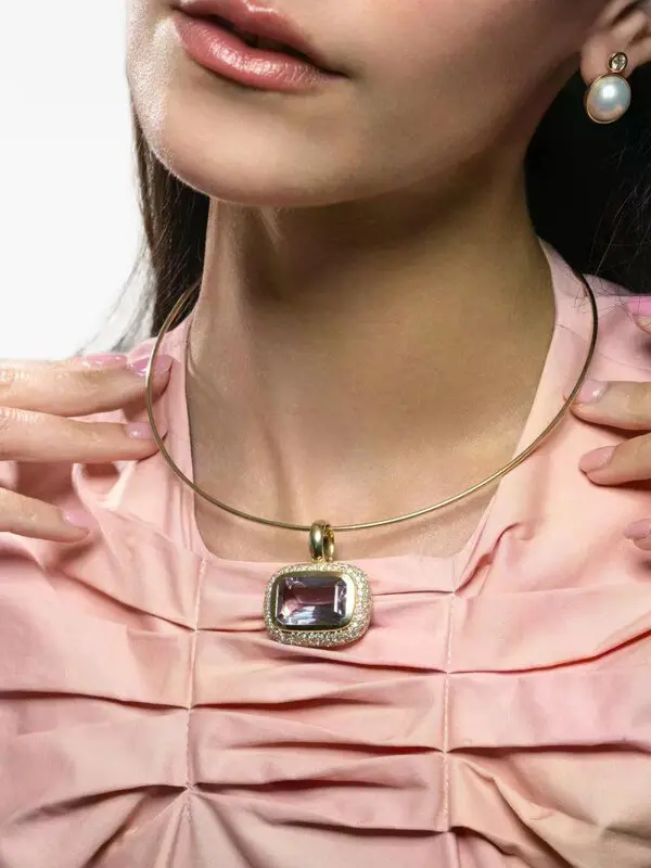 MASON & BOOKS Floret Amethyst Pendant - Gold