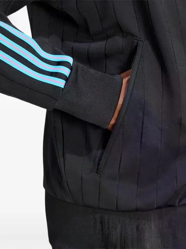 Adidas Firebird Stripe-detail Zip-up Sweatshirt
