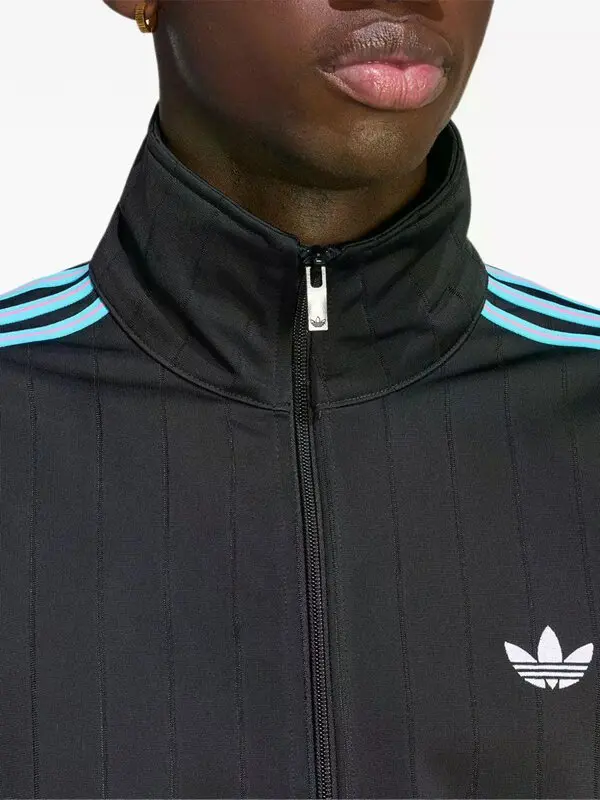 Adidas Firebird Stripe-detail Zip-up Sweatshirt