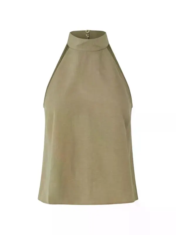 SAMSOE SAMSOE Halterneck Sleeveless Blouse - Brown