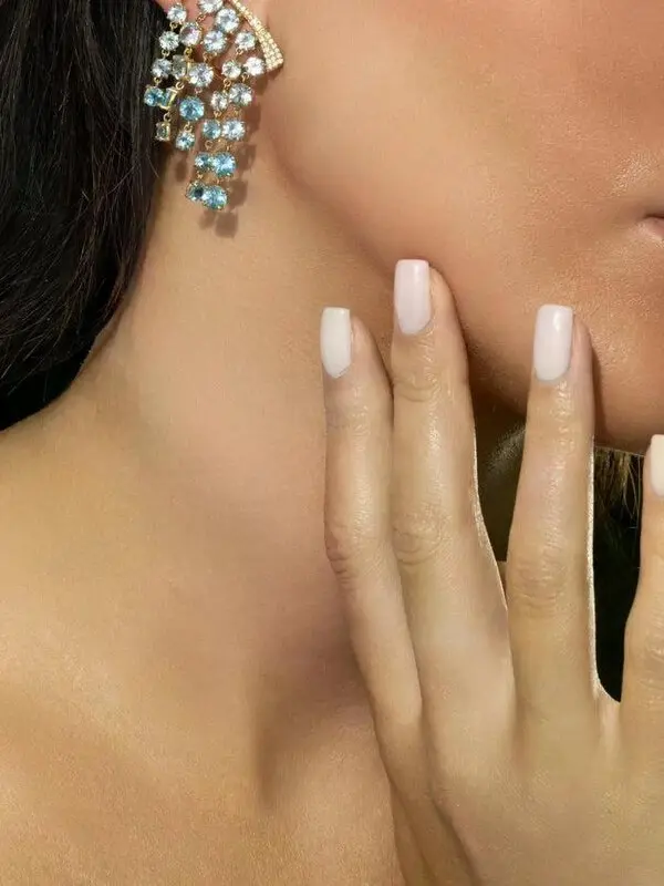 CAROL KAUFFMANN Bossa Nova Blue Topaz And Diamond Earrings