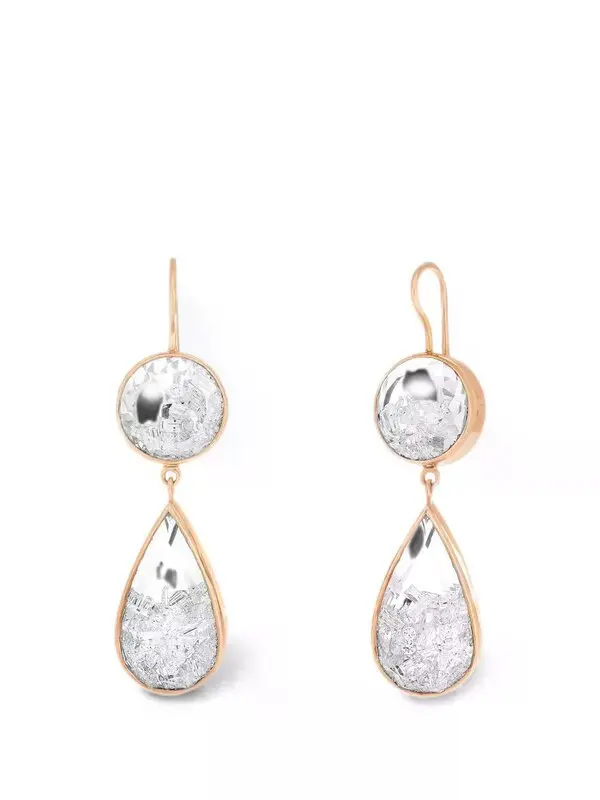 Moritz Glik Shaker Diamond Drop Earrings - Pink