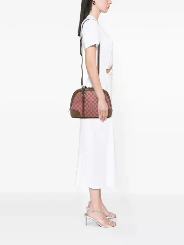 Gucci Gg Supreme Dome Satchel - Pink