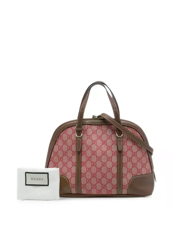 Gucci Gg Supreme Dome Satchel - Pink