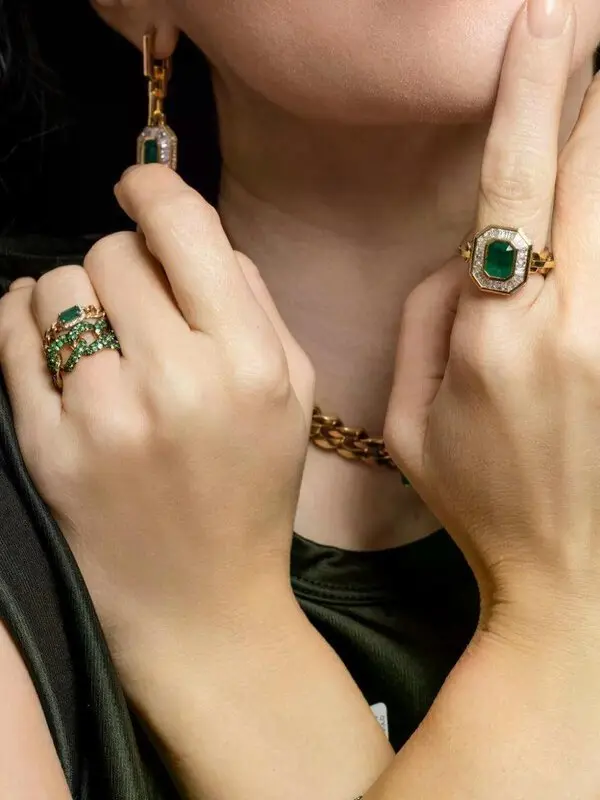 Shay Emerald And Diamond Ring