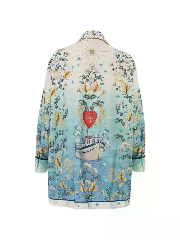 Agua Bendita Anastasia Graphic Print Button-up Shirt