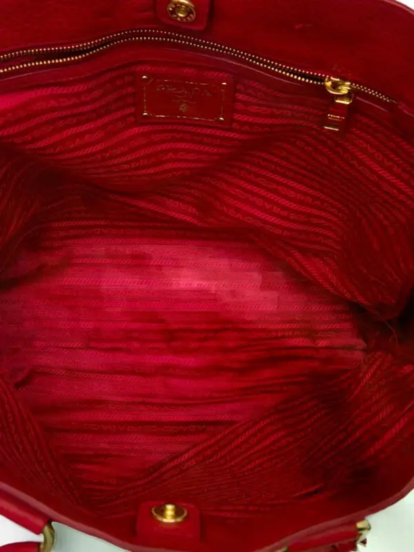 Prada Vitello Daino Open Convertible Tote Satchel