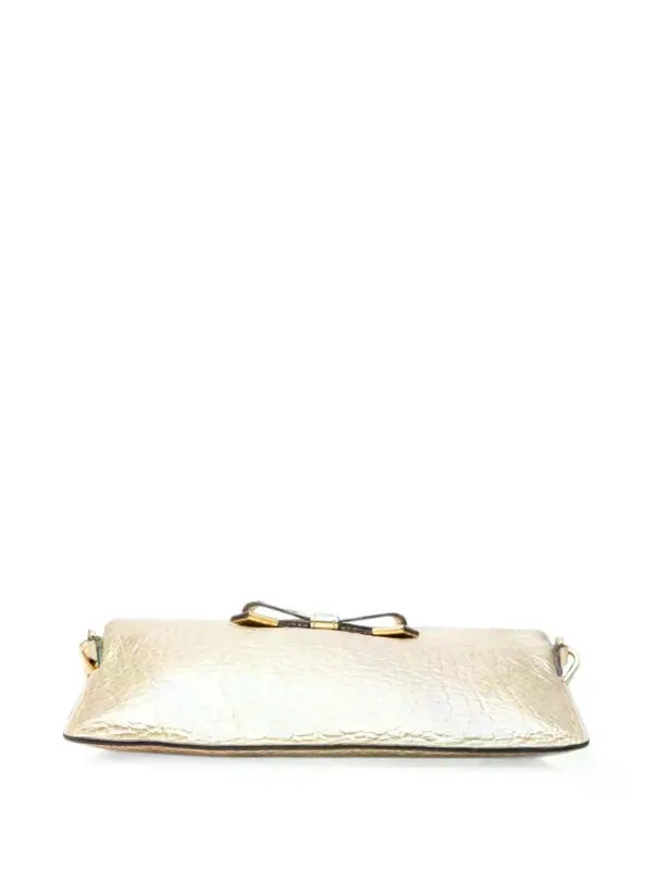 Burberry 2000-2017 Metallic Leather Peyton Bow Crossbody Bag