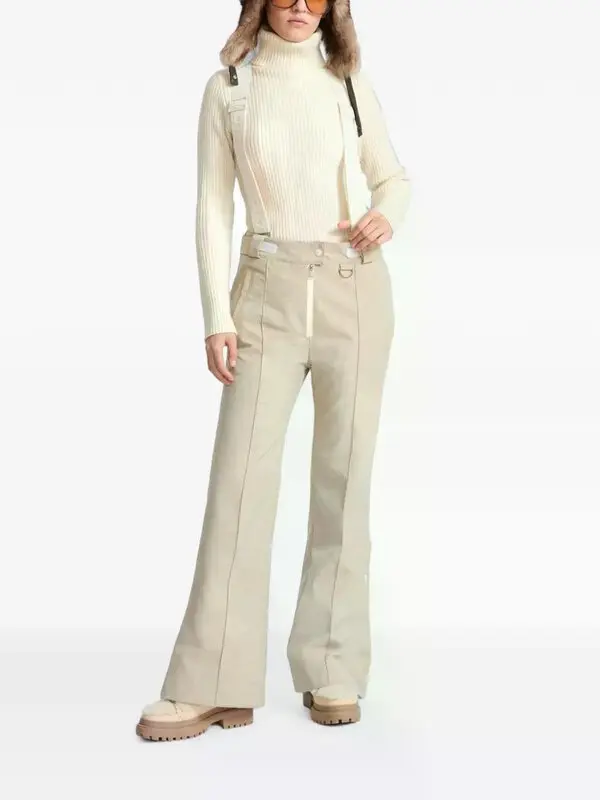 YVES SALOMON Ski Pants With Logo Straps - Neutrals