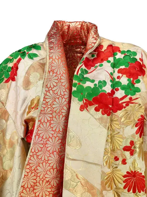Vintage Floral Embroidered Kimono Coat