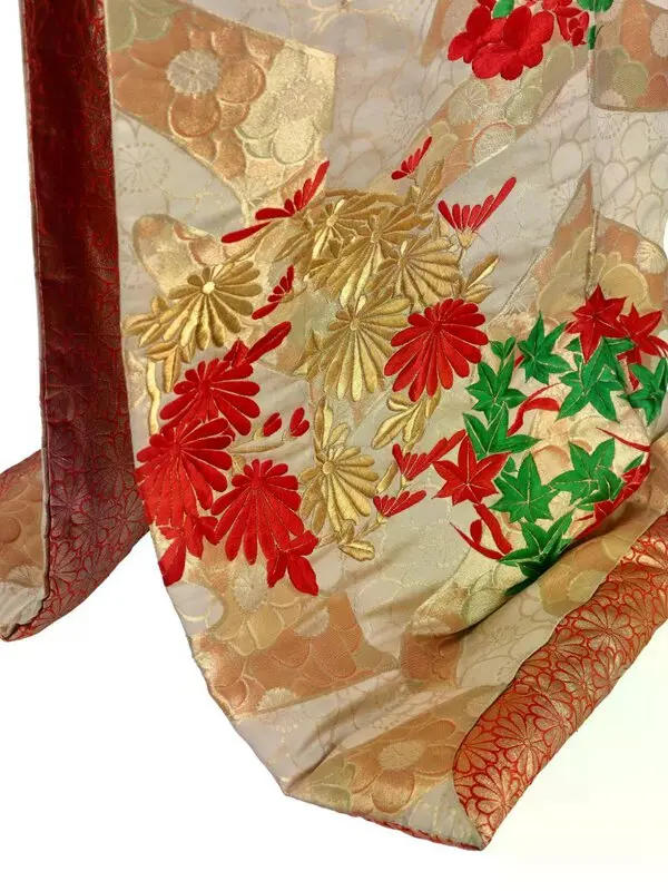 Vintage Floral Embroidered Kimono Coat