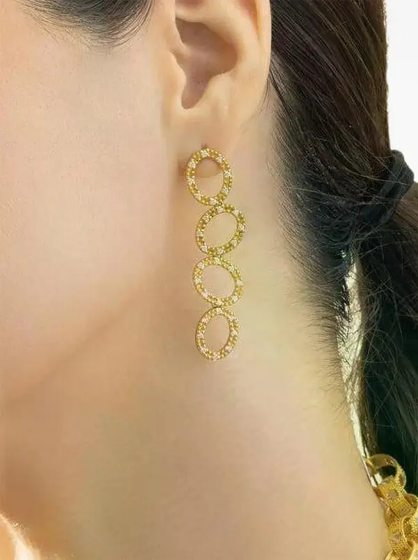 Coomi Diamond Paisley-engraved Drop Earrings