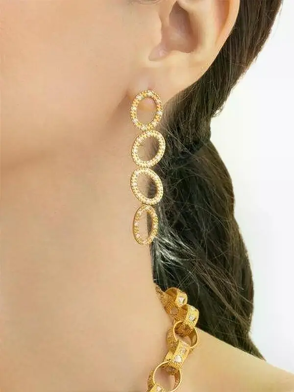 Coomi Diamond Paisley-engraved Drop Earrings