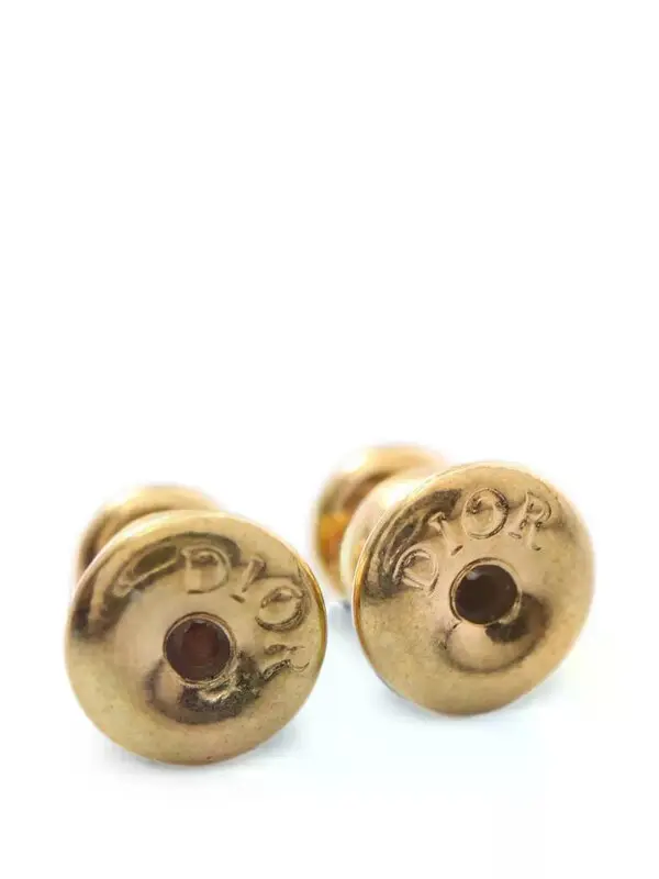 Dior 2010s Code Hoop Earrings