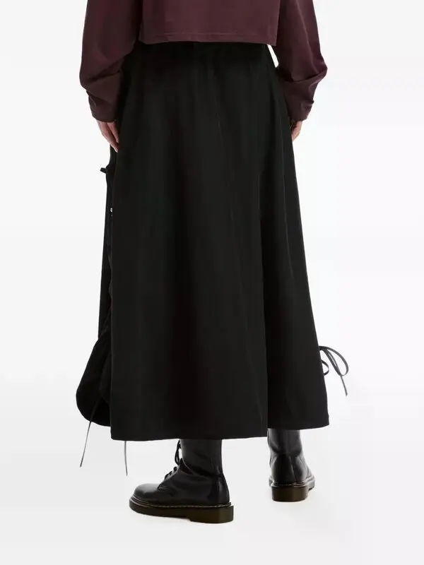 Izzue Ruched-sides Cargo Maxi Skirt