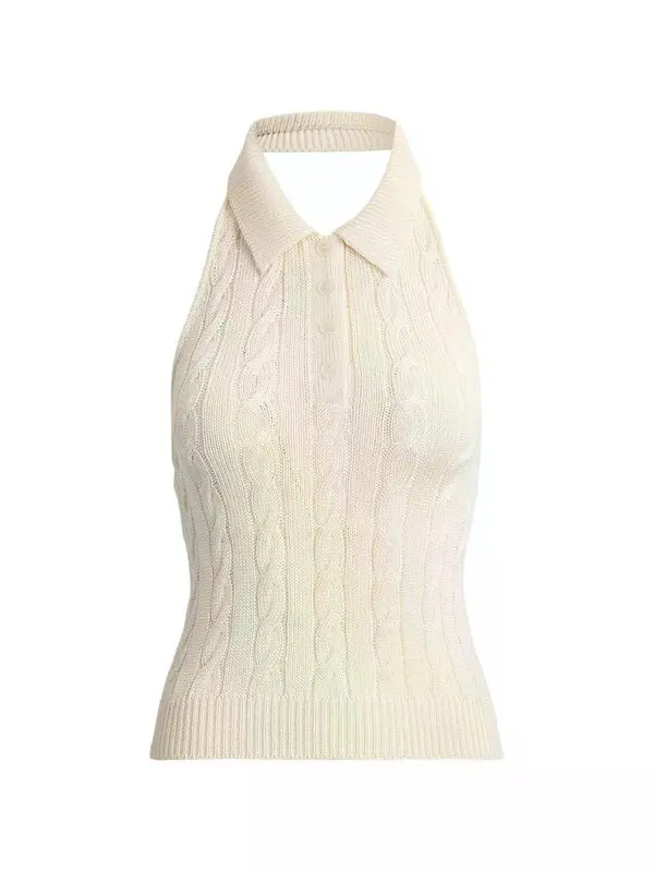 Polo Ralph Lauren Cable-knit Halter Polo Jumper