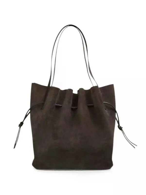 Yuzefi Scallop Suede Tote Bag - Brown