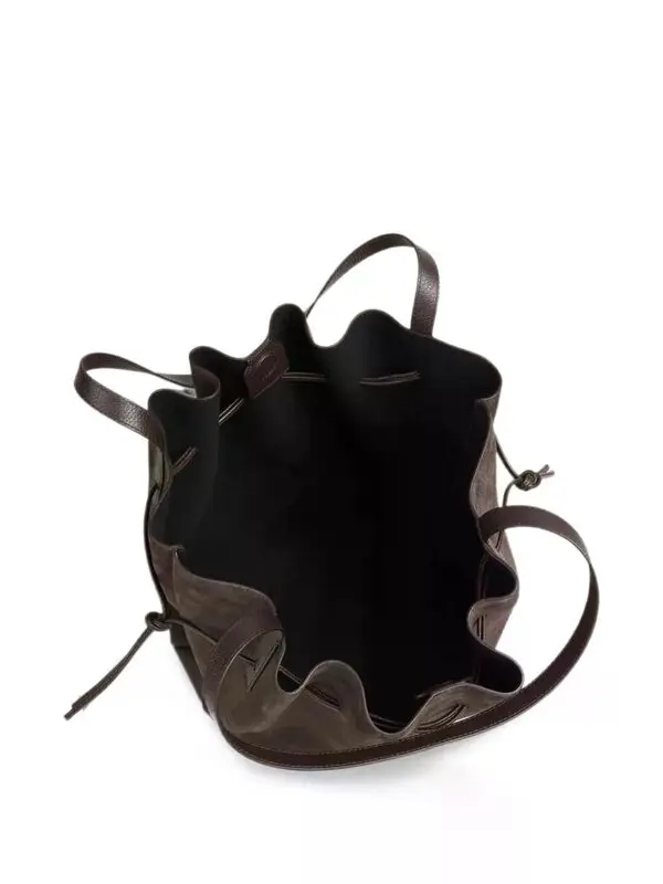 Yuzefi Scallop Suede Tote Bag - Brown