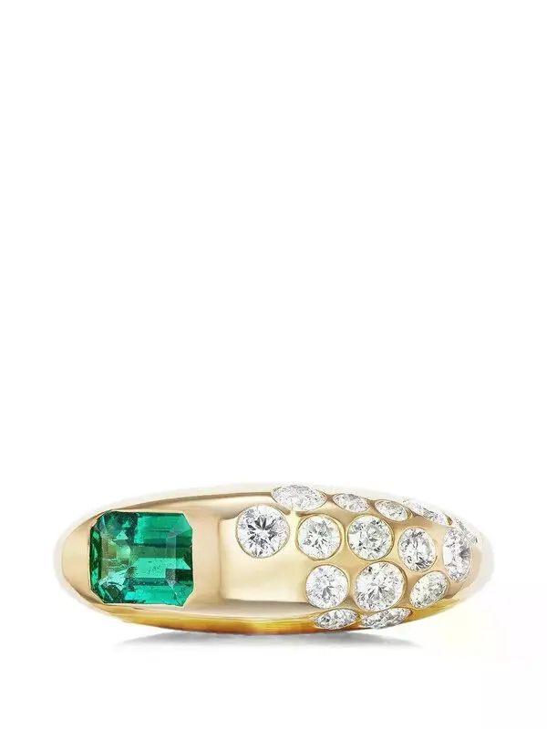 UNIFORM OBJECT Dowry Emerald And Diamond Ring