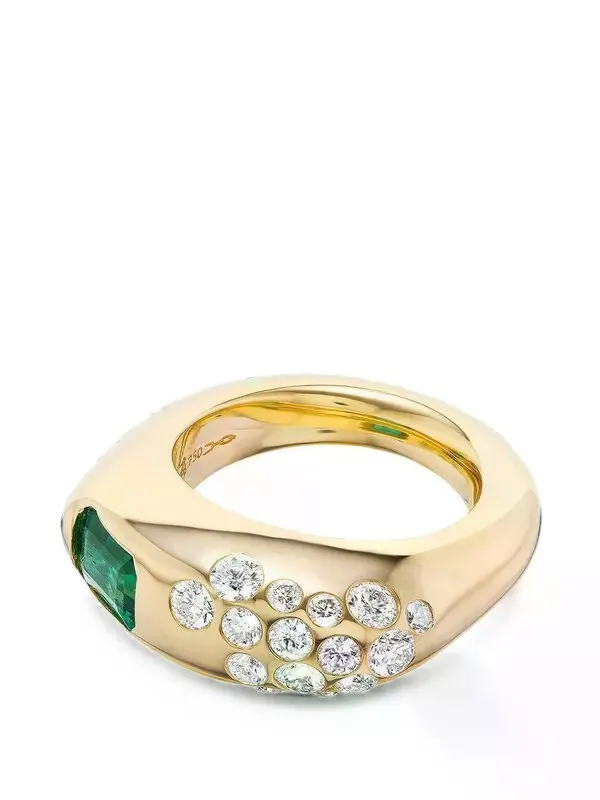 UNIFORM OBJECT Dowry Emerald And Diamond Ring