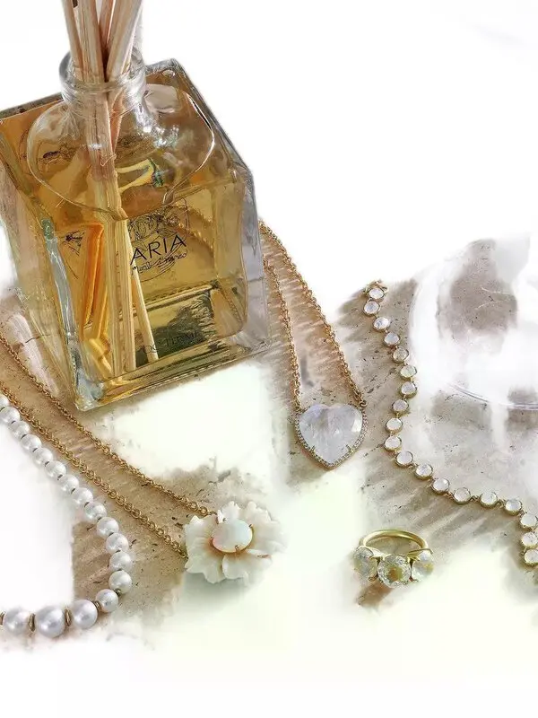 Irene Neuwirth Moonstone And Diamond Heart Necklace